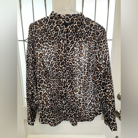 J. Crew | Tops | J Crew Leopard Print Button Up | Poshmark